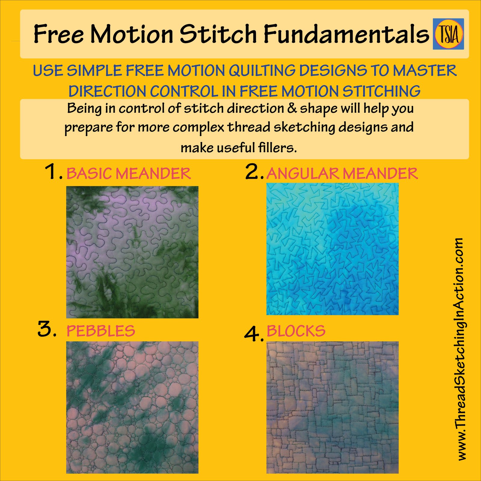 Free Motion Stitch Fundamentals - Thread Sketching in Action