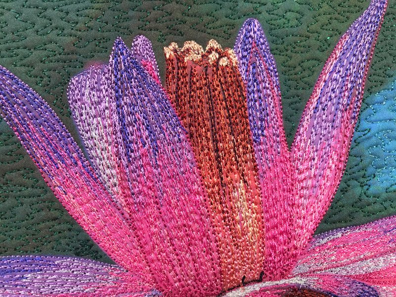 Thread Sketching in Action No 91 – Waterlily Pirouette - Thread ...