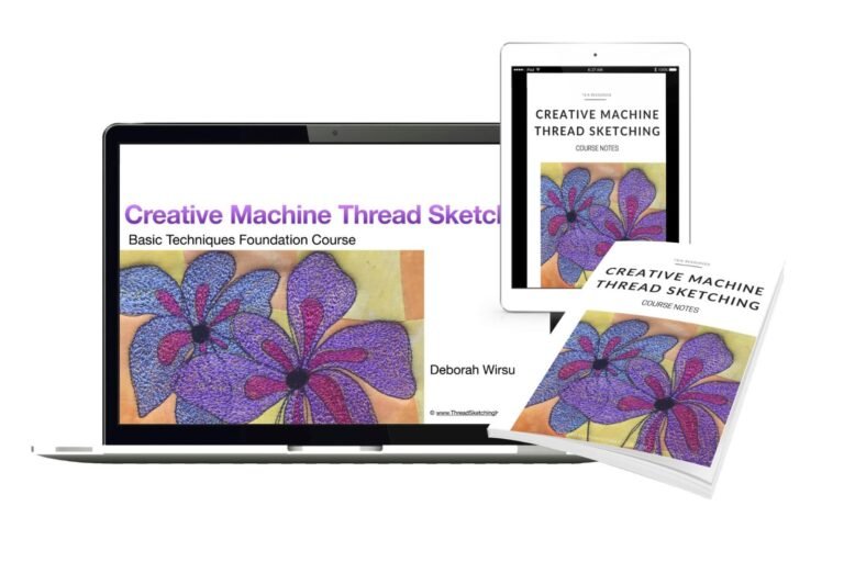 Free motion stitching on a domestic sewing machine - Thread Sketching ...